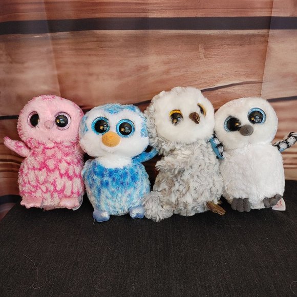 Ty | Toys | Ty Beanie Babiesboos Lot Of 4 Owls Spells Owlette Ice Cube ...